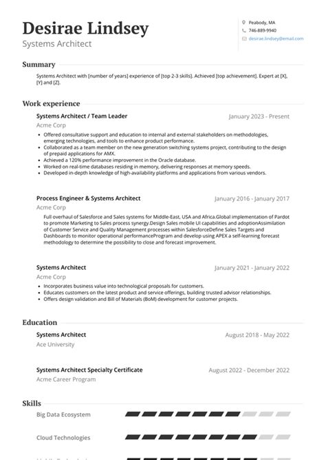 Best Systems Architect Resume Examples That Land Jobs