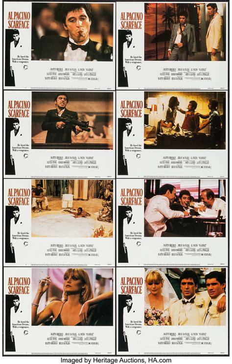 Scarface Universal 1983 Lobby Card Set Of 8 11 X 14 Lot