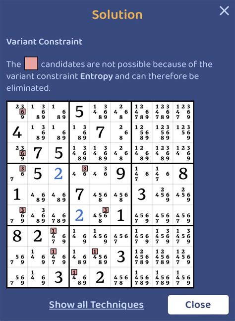 Entropy Variant Rsudoku