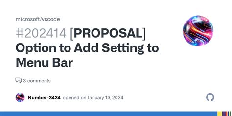 Option To Add Setting To Menu Bar · Issue 202414 · Microsoft Vscode · Github