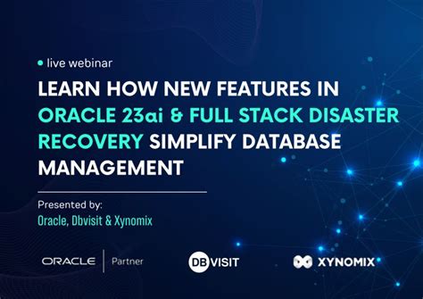 Xynomix On Linkedin Xynomix Is Joining Forces With Oracle And Dbvisit Software For A Webinar