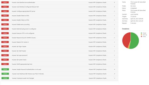 Tenable Huawei VRP Best Practices Audit Configuration Audit Tenable