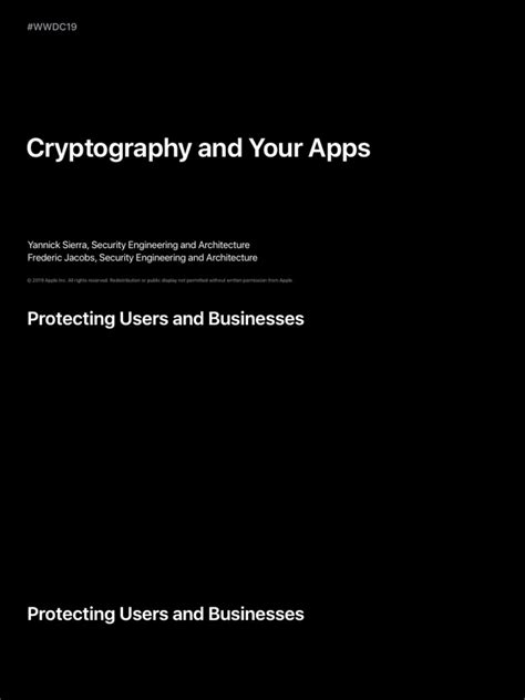 709 Cryptography And Your Apps Pdf