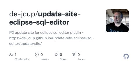 github de jcup update site eclipse sql editor p2 update site for
