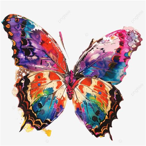 프레임을 위한 화려한 나비 작품 나비 삽화 화려한 Png 일러스트 및 이미지 에 대한 무료 다운로드 Pngtree