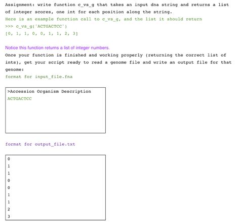 Solved I Need A Cvsg Function That Takes A Dna String As