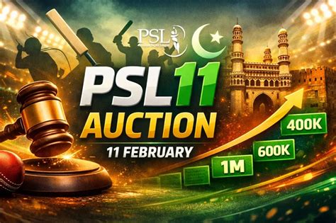 Psl 11 Player Auction On 11 February Rules And Details Lcci Tv