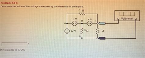 Solved Problem Determine The Value Of The Voltage Chegg Com