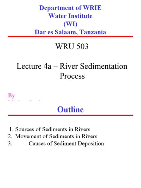 Applied Hydrology Lecture 5a Pdf Sediment Environmental Science
