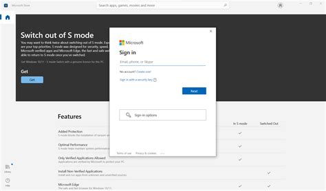 Microsoft Sign In Form Appears When You Try To Switch Out Of S Mode Bytefreaks Net