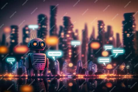 로봇 시스템 인공 지능이 있는 스마트 시티 채팅 gpt 챗봇 ai openai에서 개발한 스마트 ai 또는 인공 지능 챗봇과