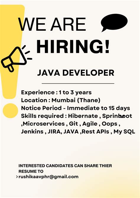 Rushika Sapate On Linkedin Hiringalert Hiring Mumbai Javadeveloper Springboot Java Jira