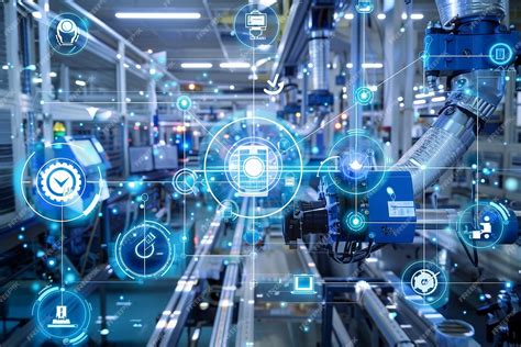 Premium Photo Smart Factory Floor Interconnectivity In Iot Manufacturing