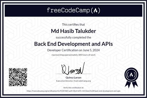 Md Hasib Talukder On Linkedin Backend Api Programming Nodejs Certification Freecodecamp