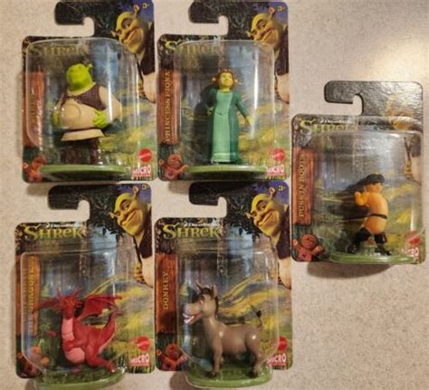 Shrek Dreamworks Set Of 5 Mattel Micro Collection Toys Mini Figures New