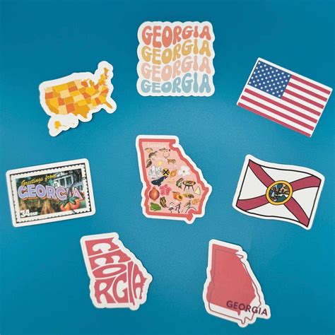 Georgia State Sticker Pack Etsy