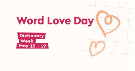 Dictionary Week Word Love Day