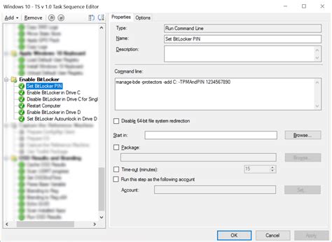 Windows 10 OSD Enabling BitLocker XTS AES 256 On Multiple Drives With Full Disk Encryption