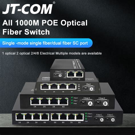 JT COM Gigabit Desktop Switch With 2 4 8 Port Ethernet Switch 1000Mbps 1 2 Fiber Port And 2 4 8