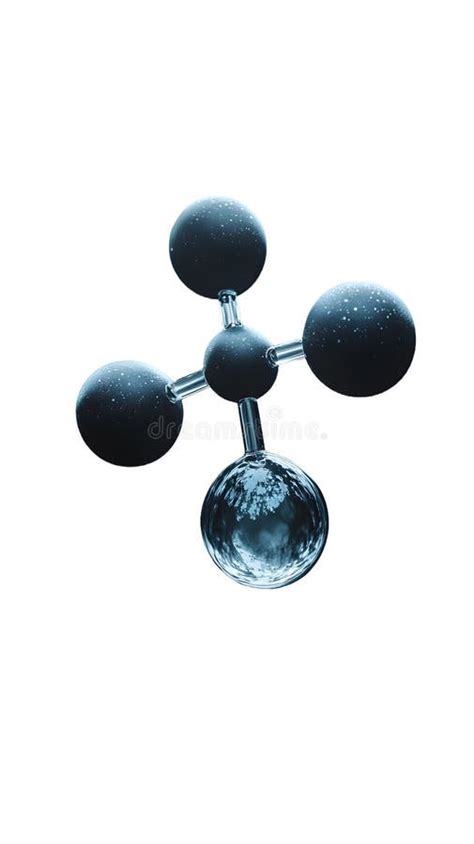 3d Molecular Structure In Blue And Black Stock Illustration Illustration Of Digital Black