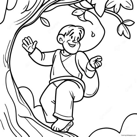 Zacchaeus Coloring Page Pdf