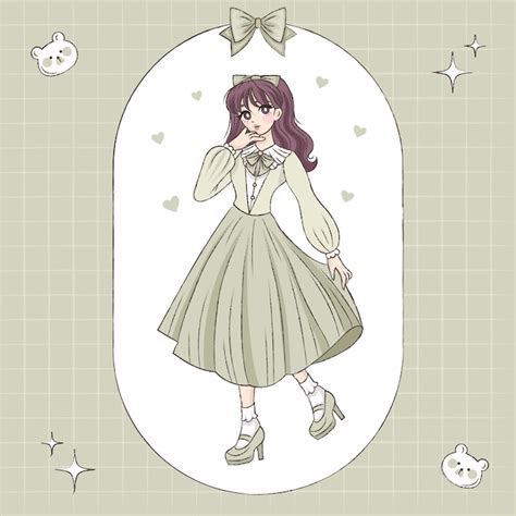 Cute Korean Girl Cartoon Images Free Download On Freepik
