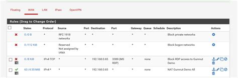 how to block rdp access in 1 1 nat setup netgate forum