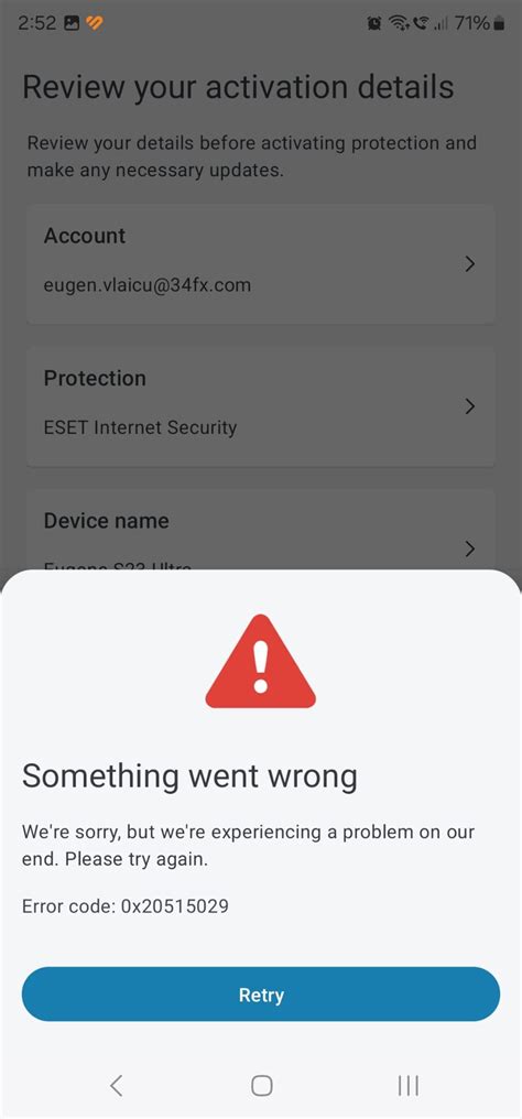 Eset Mobile Security License Activation Problem 0x20515029 Eset Products For Mobile Devices