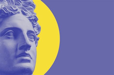 Premium Photo Antique Sculpture Of Human Face In Artificial Intelligence Pop Art Style Modern