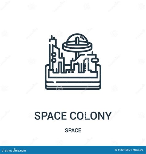 Space Colony Icon Vector From Space Collection Thin Line Space Colony Outline Icon Vector