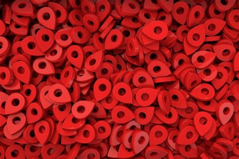 Premium Photo Pattern With Location Symbols Red Map Pointer Pin D