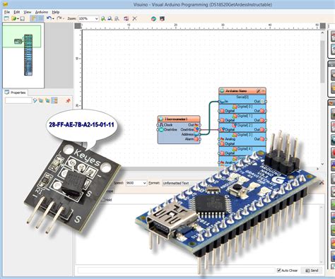arduino nano reading ds1820 ds18s20 maxim one wire thermometer address
