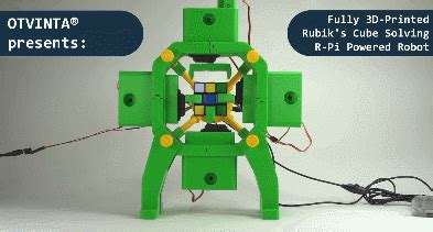 D Printed Rubik S Cube Solving Robot With Raspberry Pi Robotic Gizmos