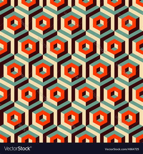 Seamless Abstract 3d Background With Hexagonal Vector Image