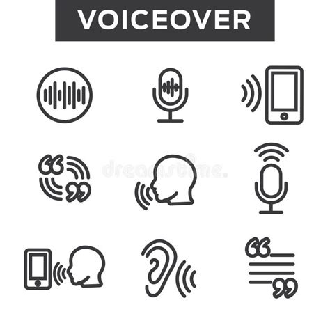 Voiceover Or Voice Command Icon With Sound Wave Images Stock Vector Illustration Of Icon