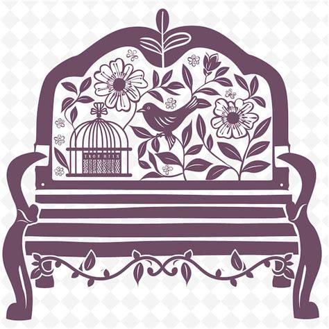 Premium Psd A Picture Of A Chair With A Bird Cage On It