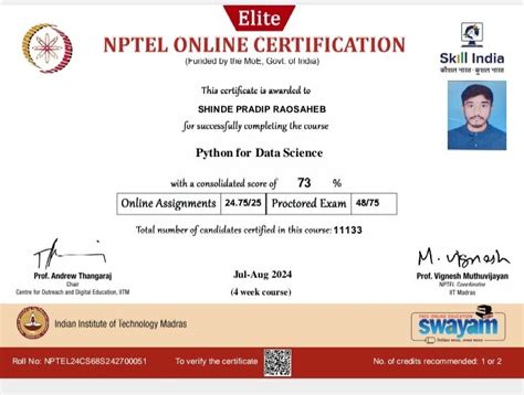 Pradip Shinde On Linkedin Continuouslearning Skilldevelopment Nptel Swayam Course