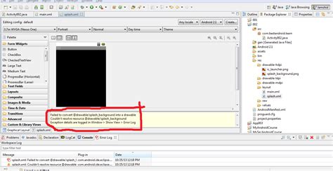 Eclipse Can T Set Background Image For Android Stack Overflow