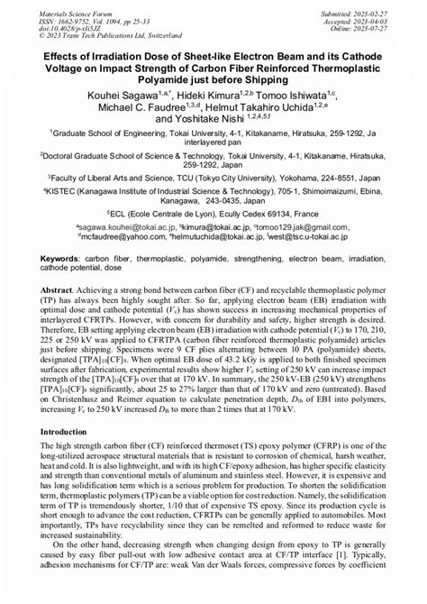Pdf Effects Of Irradiation Dose Of Sheet Like Electron Beam And Its