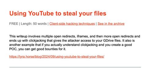 Grzegorz Niedziela On Linkedin Using Youtube To Steal Your Files