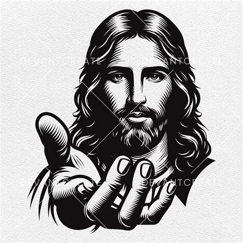 Jesus Svg Jesus Gesicht Svg Jesus Offener Arm Svg Christliche Svg