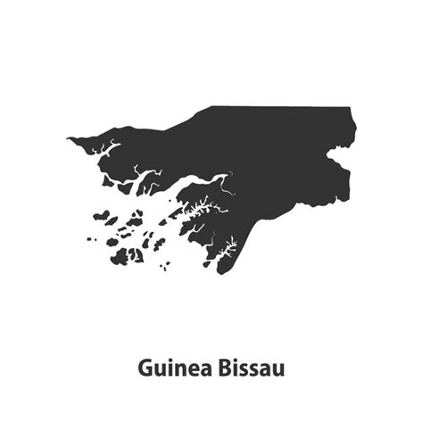 Premium Vector High Quality Silhouette Map Of Guinea Bissau Isolated On White Background
