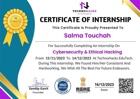 I Am Thrilled To Share That I Have Successfully Completed My Internship