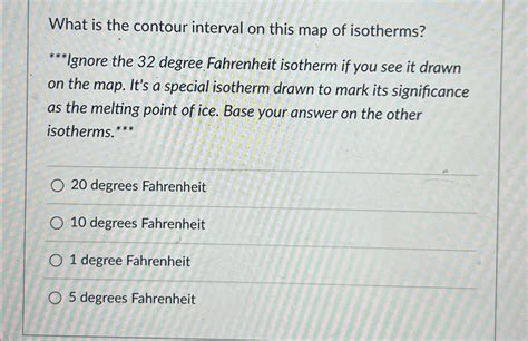 Solved What Is The Contour Interval On This Map Of