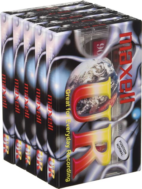 Maxell Ur90 Audio Tape 90min Blank Media Cassette 5pk Uk