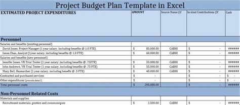 How To Make Project Budget Plan Template In Excel Excelonist Budget
