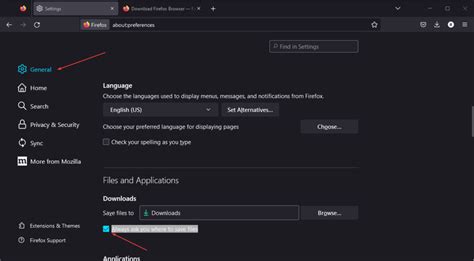 enable always ask you where to save files in firefox