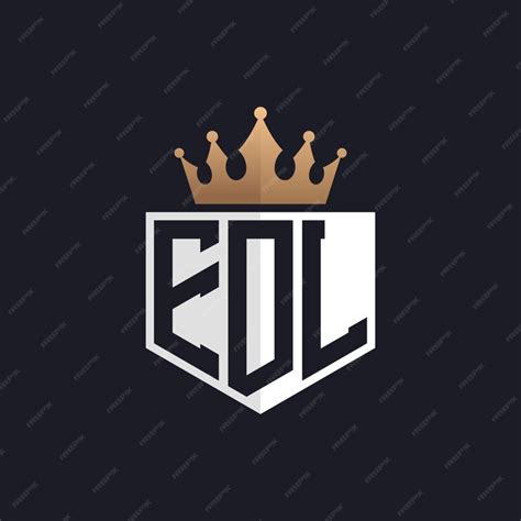 Premium Vector Luxury Edl Logo With Crown Elegant Initials Edl Letter