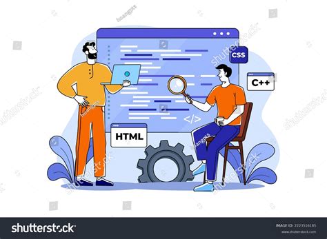 Code Optimization Illustration Concept On White Stock Vector Royalty Free