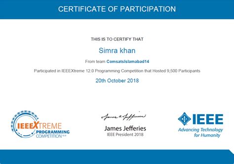 Simra Khan On Linkedin Ieeextreme Ieee